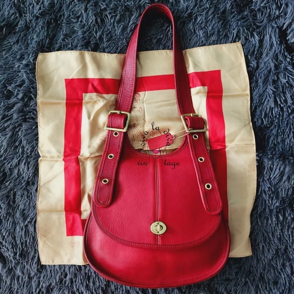 Coach | Bags | 98s Beautiful Red Vintage Coach Original Classic Nyc ...